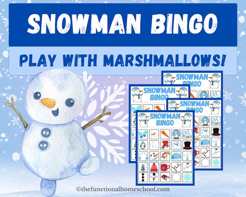 Wintery Snowman BINGO Game! - Etsy