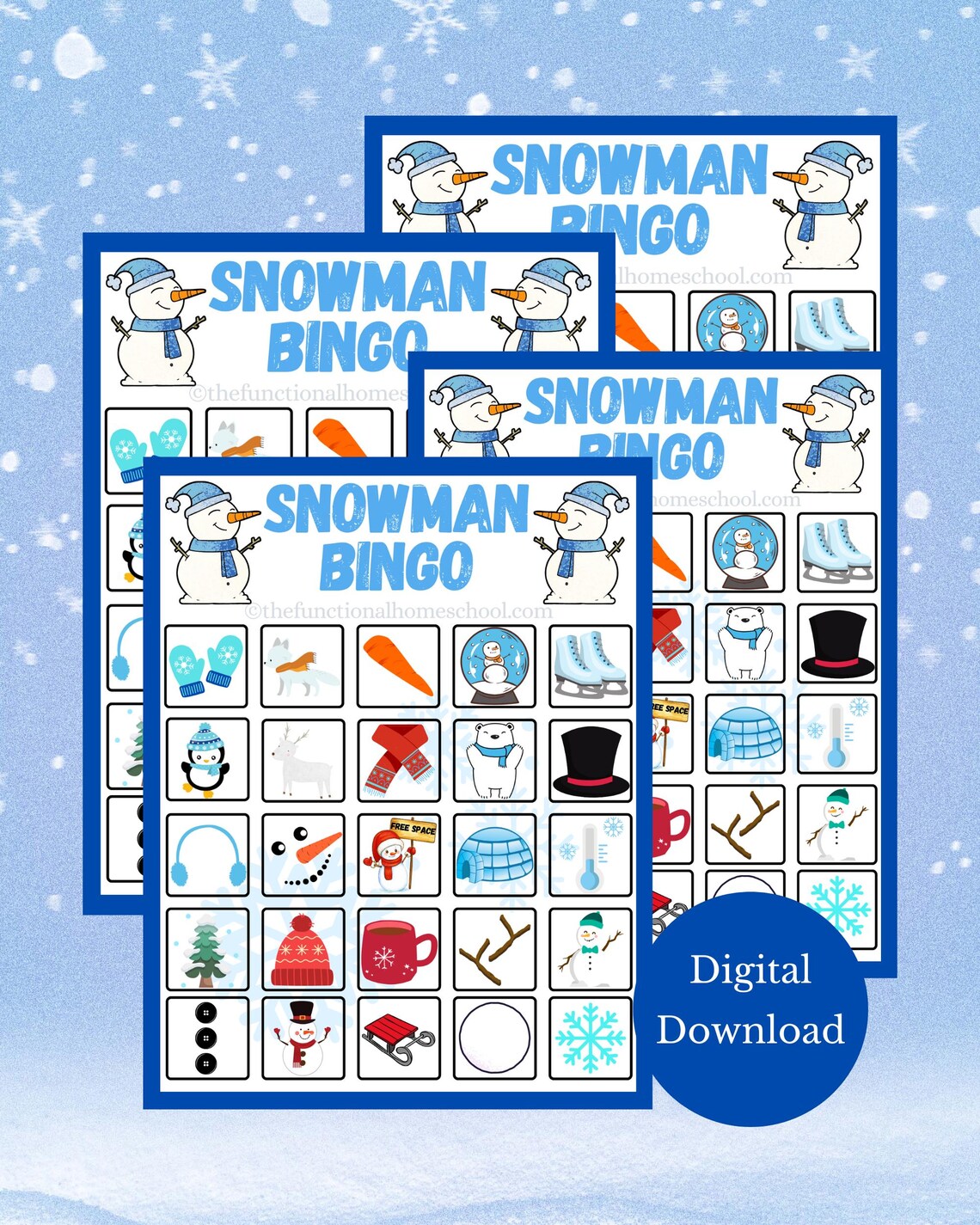 Wintery Snowman BINGO Game! - Etsy