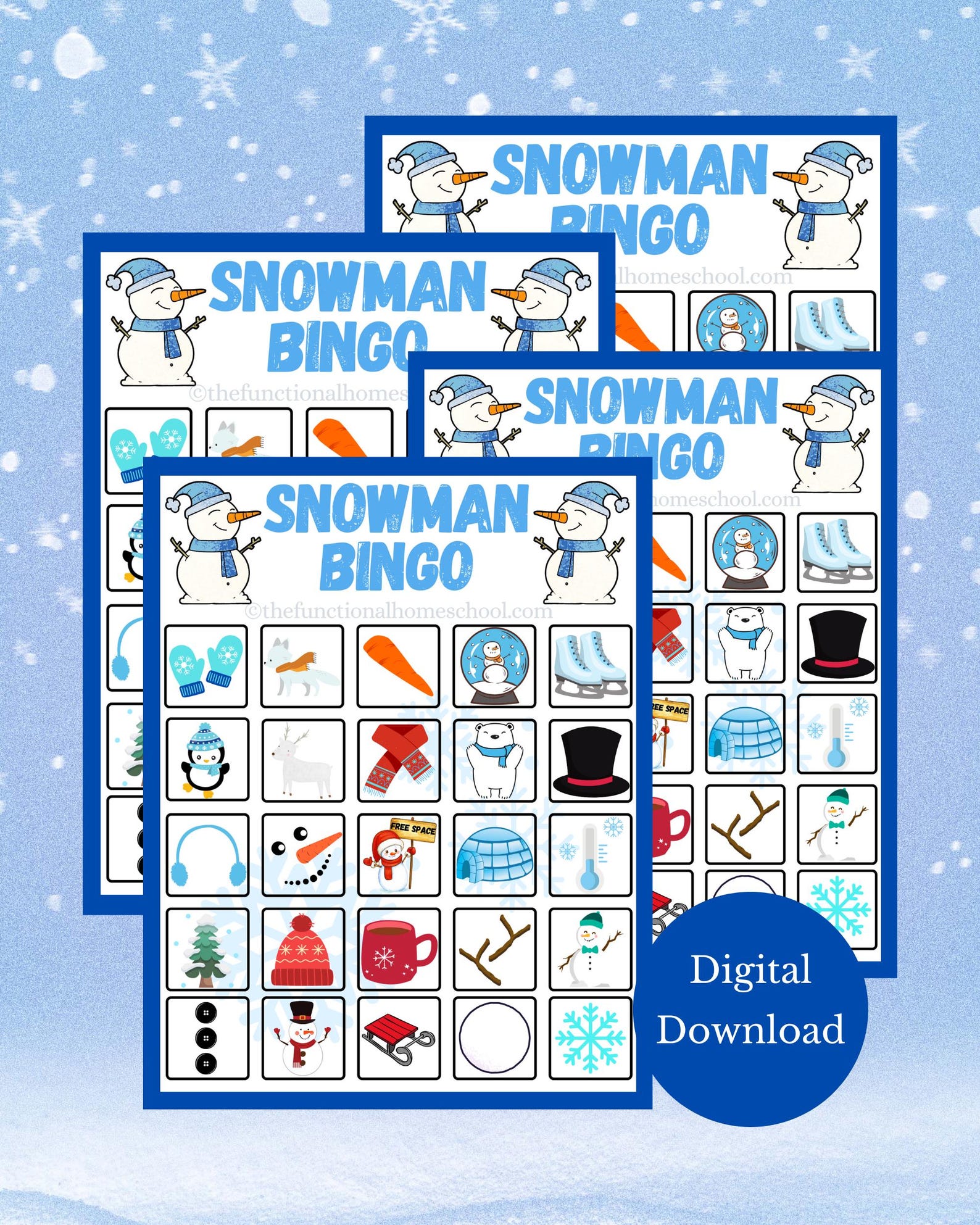 Wintery Snowman BINGO Game! - Etsy