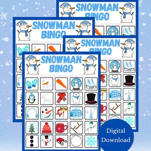 Wintery Snowman BINGO Game! - Etsy