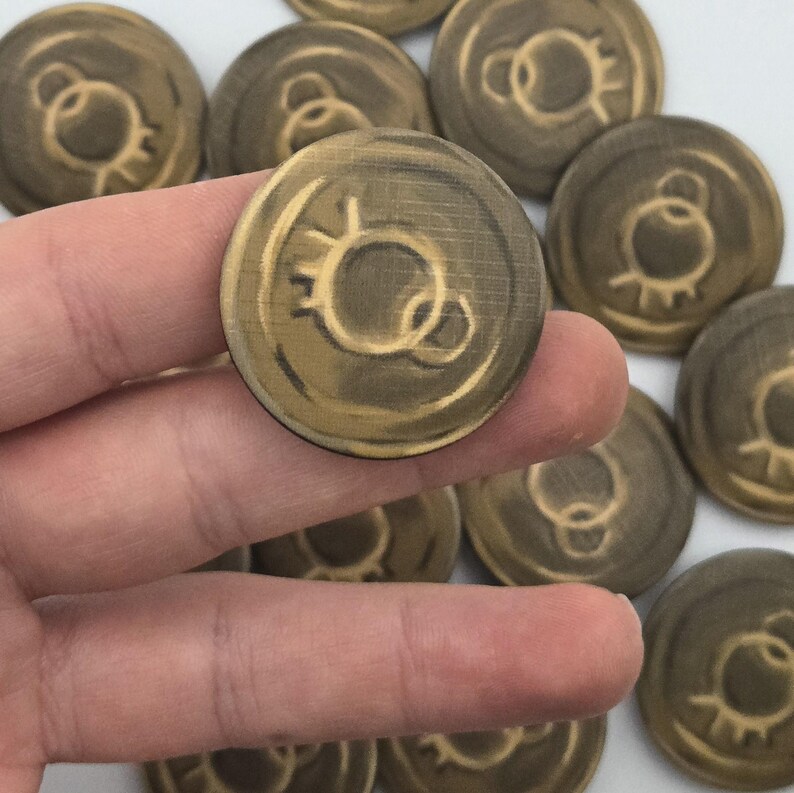 Fear & Hunger Coin - Button Badge - Etsy
