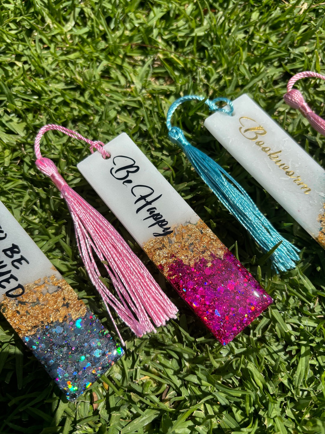 Personalized Resin Bookmark: Handmade With Tassel & Vinyl Quotes - Etsy