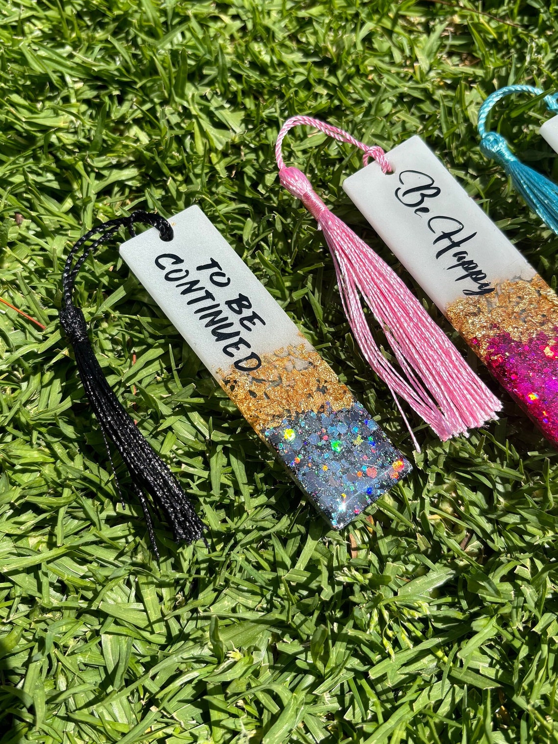 Personalized Resin Bookmark: Handmade With Tassel & Vinyl Quotes - Etsy