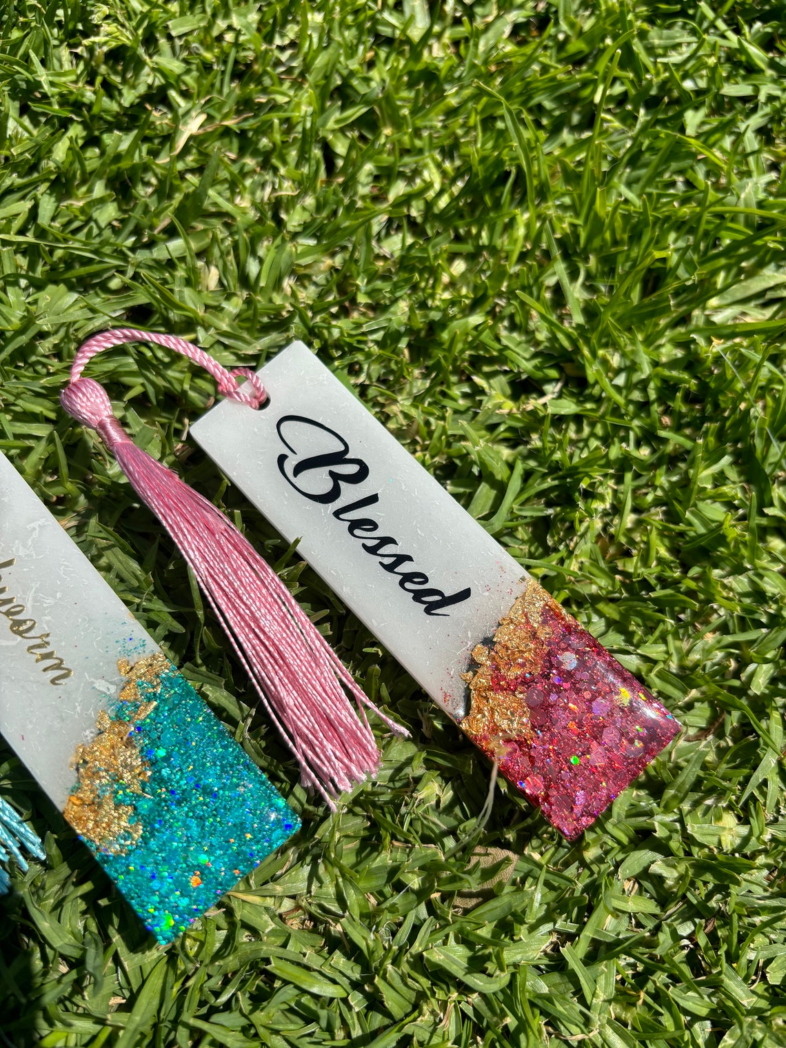 Personalized Resin Bookmark: Handmade With Tassel & Vinyl Quotes - Etsy