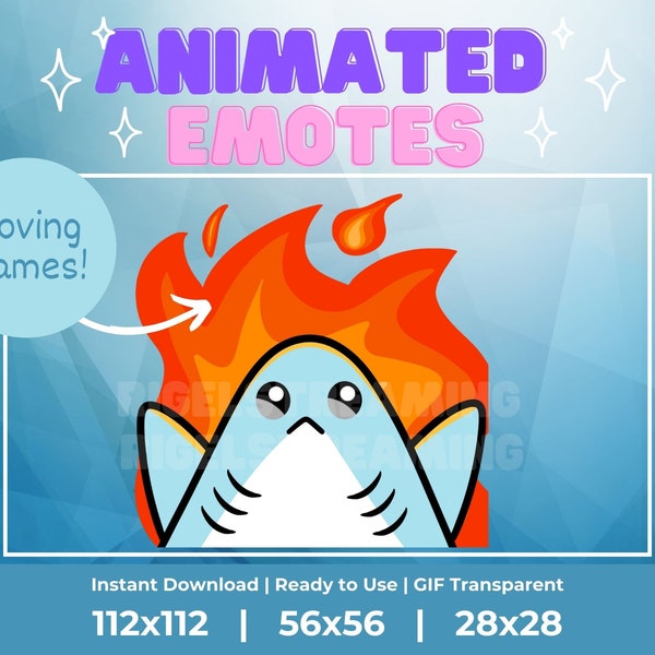 Twitch Shark Animated Emotes - Etsy