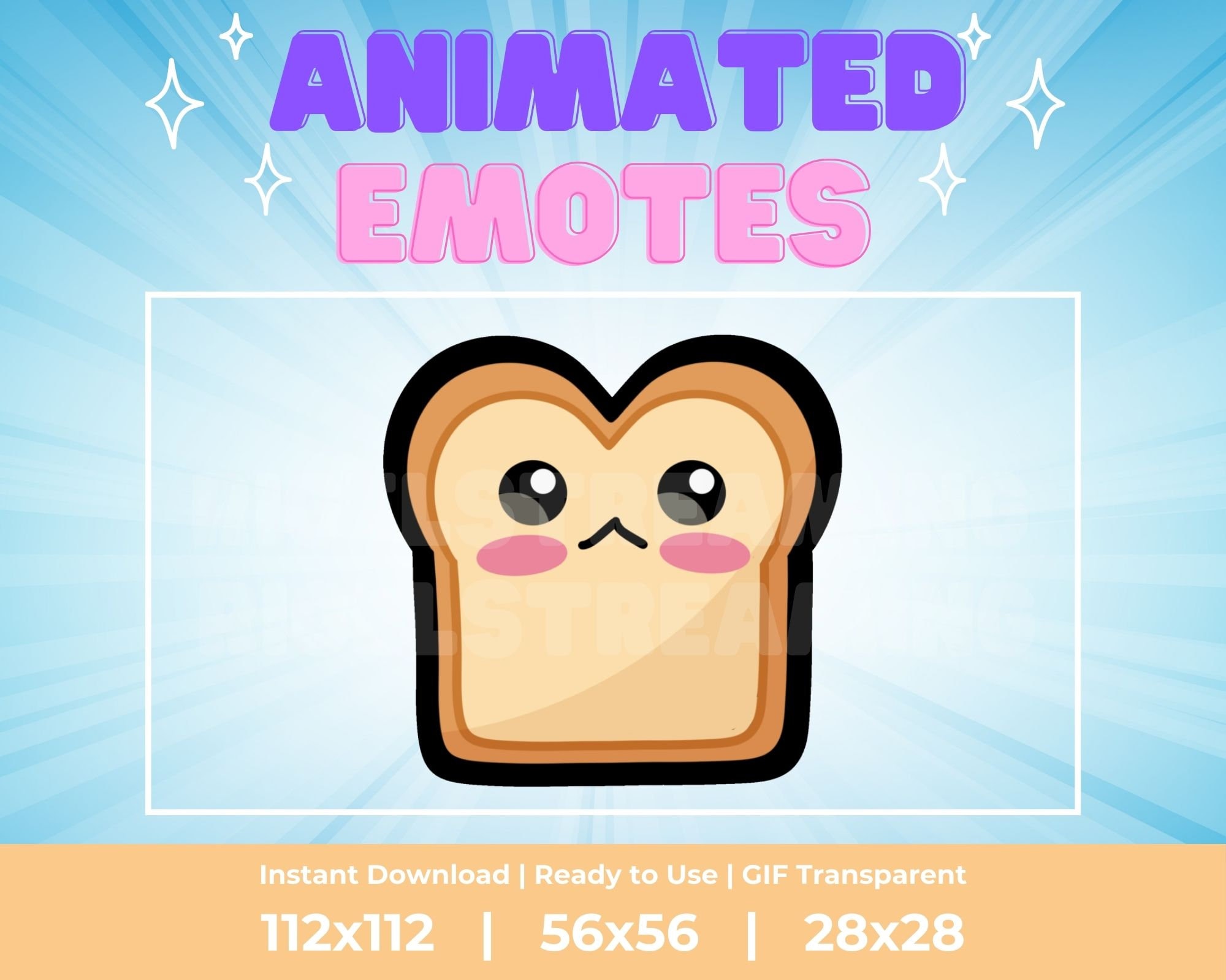 Animated Kawaii Toast Pop Cat Twitch Discord Emotes & Stickers GIF ...