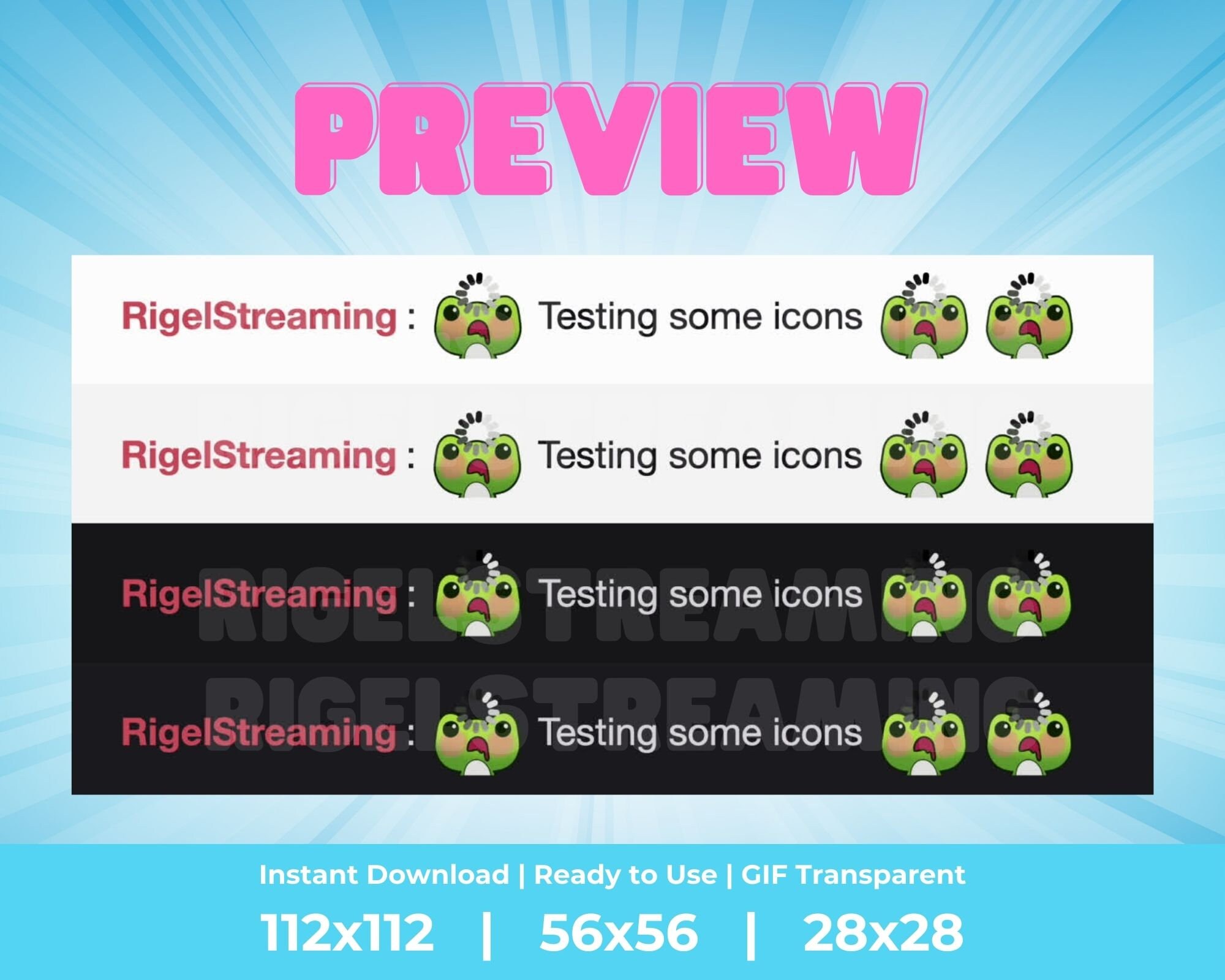 Animated Kawaii Loading Frog Emotes for Twitch, Kick, Discord | Ready ...