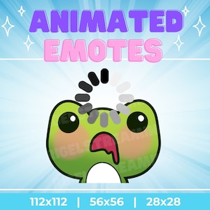 Animated Kawaii Loading Frog Emotes for Twitch, Kick, Discord | Ready ...