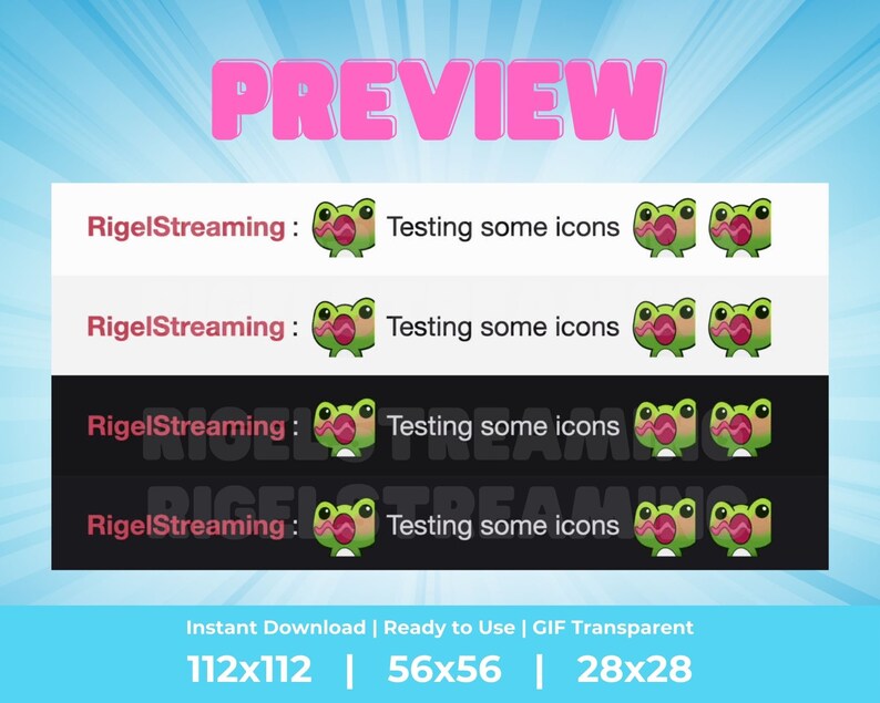 Animated Kawaii Frog Lick Tongue Emotes for Twitch, Kick, Discord ...