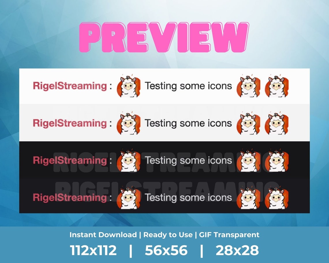 Animated Kawaii Llama on Fire Hellmo Twitch Kick Discord Emotes ...