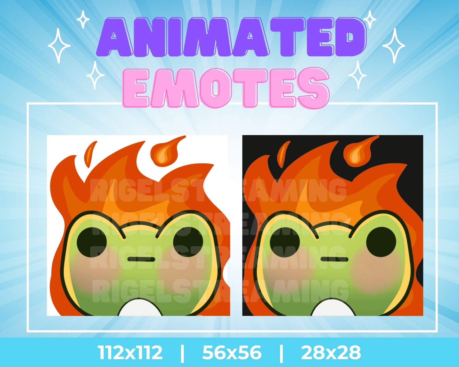 Animated Kawaii Frog on Fire Hellmo Meme Twitch Kick Discord Emotes ...