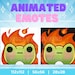 Animated Kawaii Frog on Fire Hellmo Meme Twitch Kick Discord Emotes ...