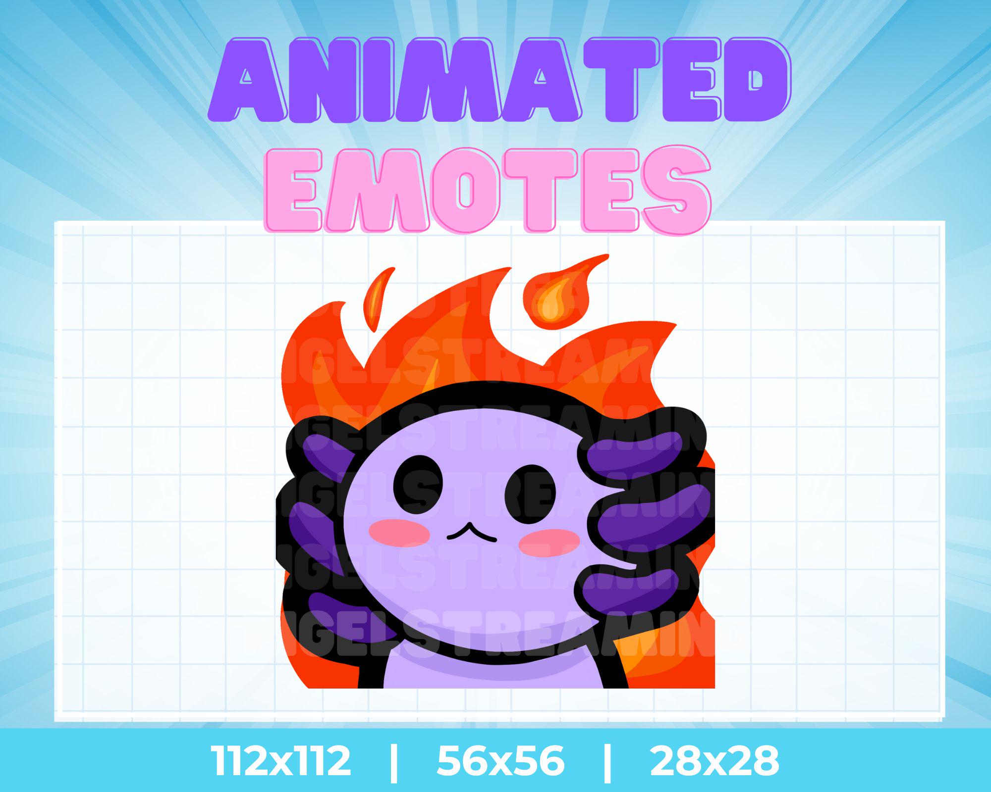Kawaii Axolotl Emote: Animated Hellmo Fire Meme (digital Download) - Etsy