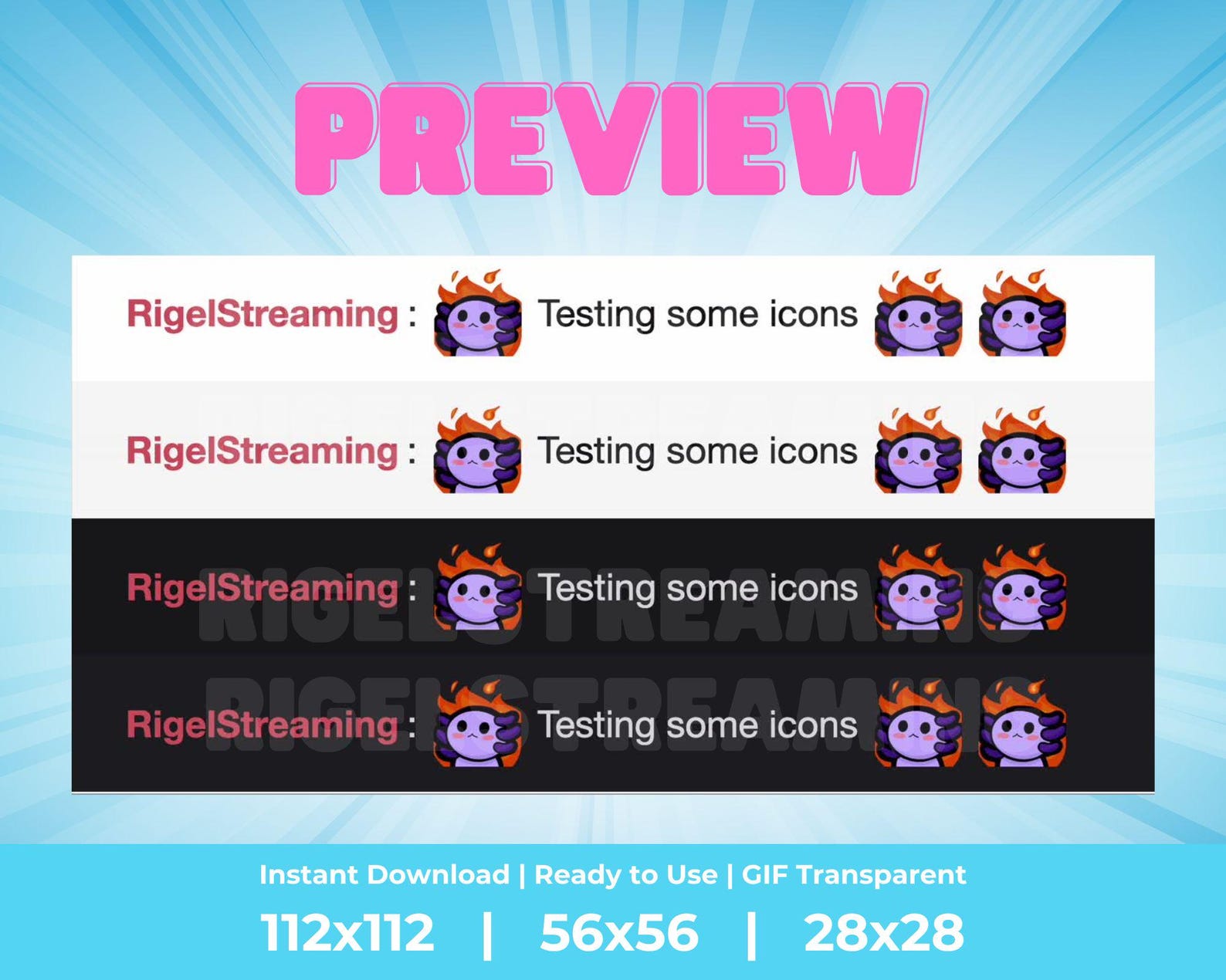 Kawaii Axolotl Emote: Animated Hellmo Fire Meme (digital Download) - Etsy