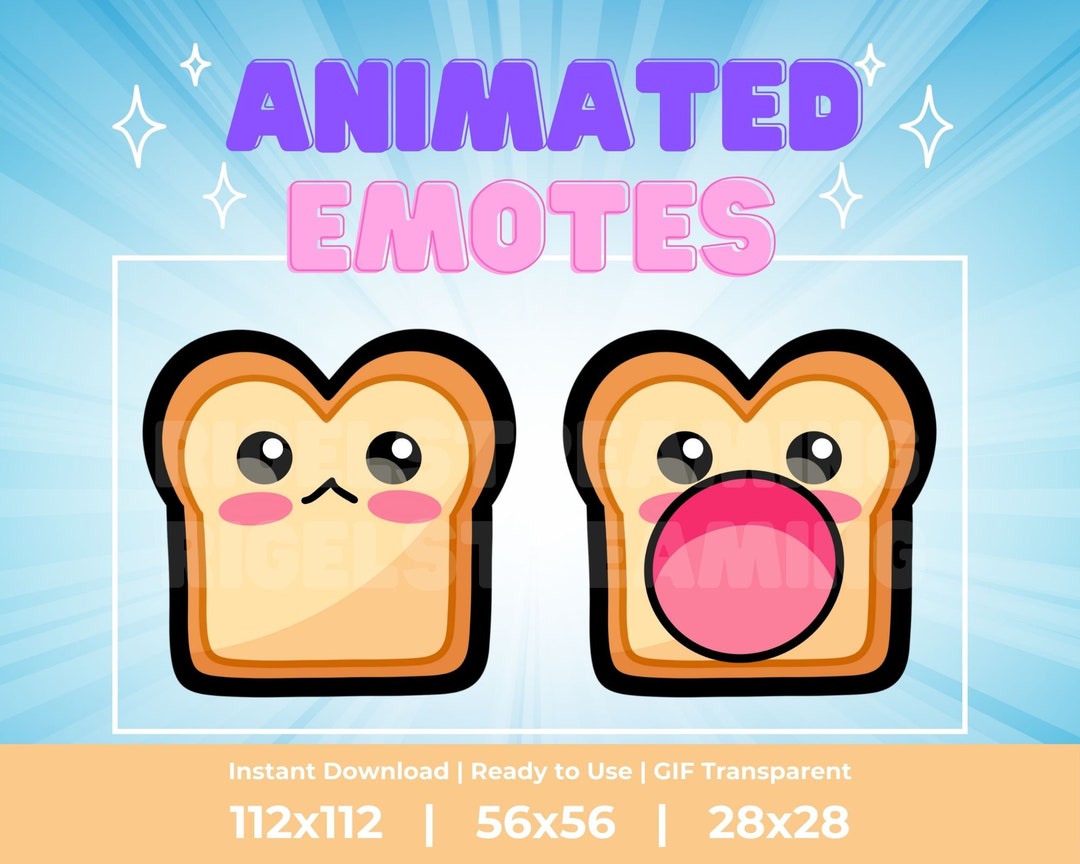 Animated Kawaii Toast Pop Cat Twitch Discord Emotes & Stickers | GIF ...