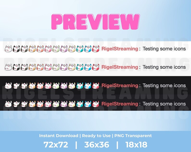 Kawaii Cute Cat Sub/bit Badges for Twitch, Youtube, Kick, Discord ...