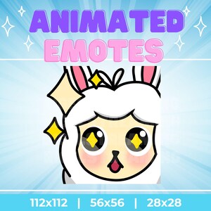 BUNDLE: Animated Kawaii Llama Emotes for Twitch, Kick, Discord, Etc ...