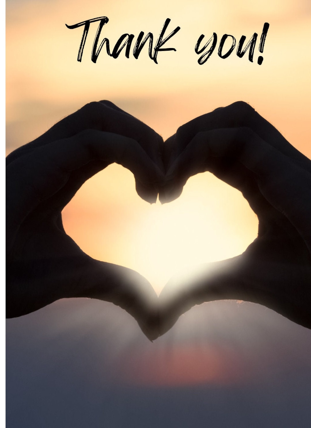 Printable 5" X7" Thank You Card - Etsy