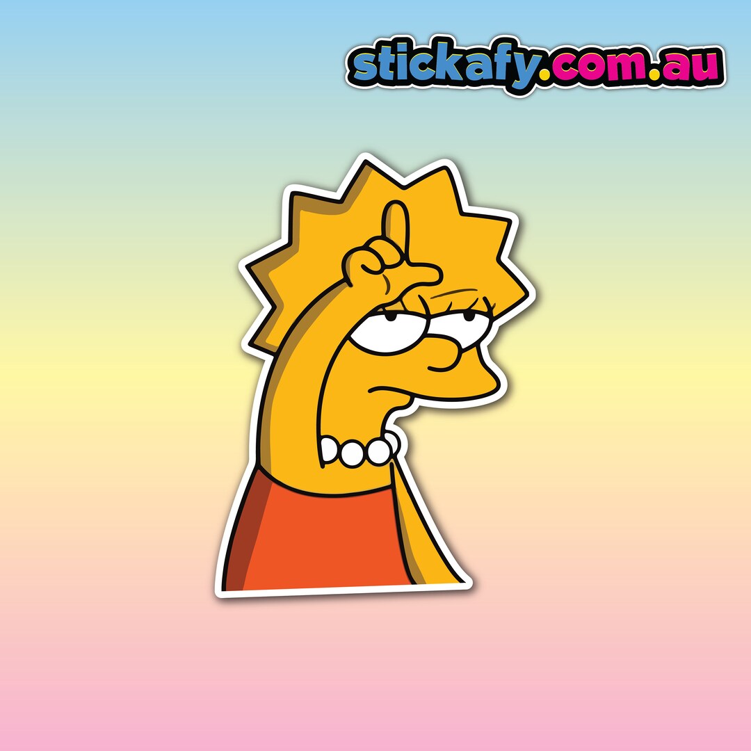 Lisa Simpson Loser Sticker - Waterproof Vinyl Sticker | Aussie Funny ...