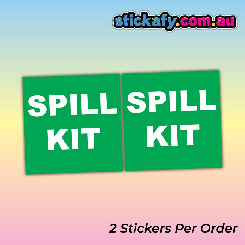 Spill Kit X2 Sticker Waterproof Vinyl Sticker Aussie Funny Meme Bogan ...