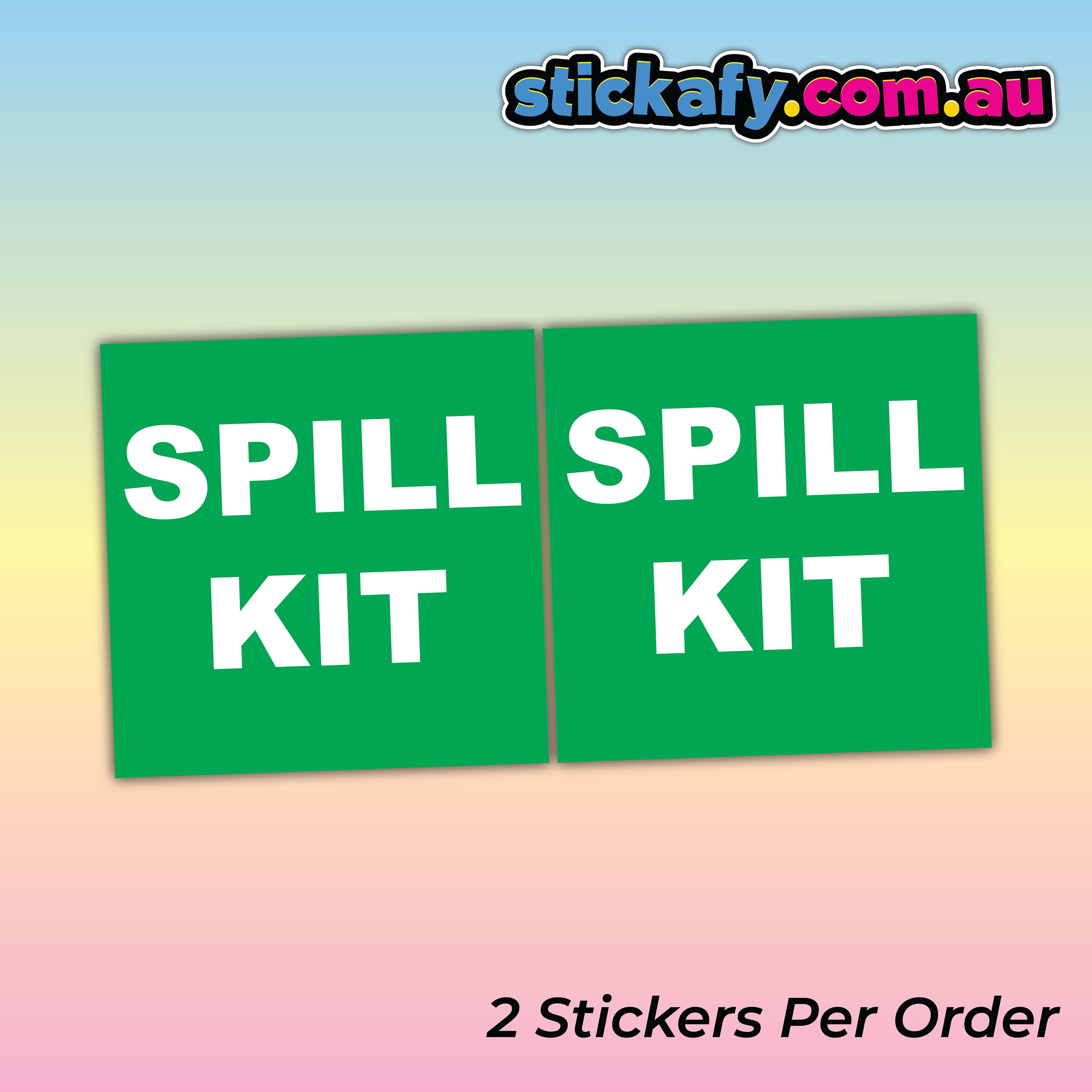 Spill Kit X2 Sticker Waterproof Vinyl Sticker Aussie Funny Meme Bogan ...