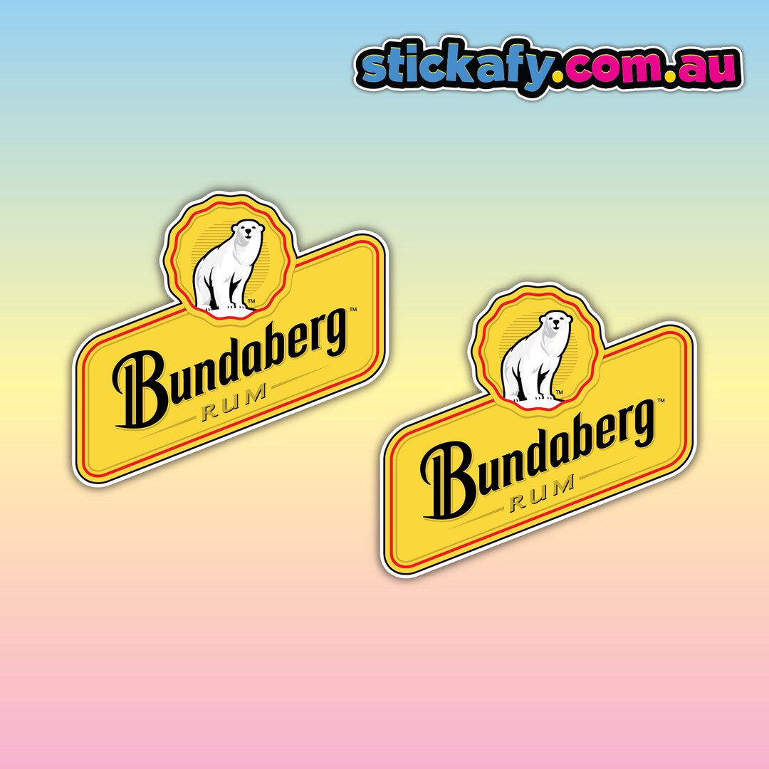 Bundaberg Rum 2 Stickers per Order - Waterproof Vinyl Sticker | Aussie ...