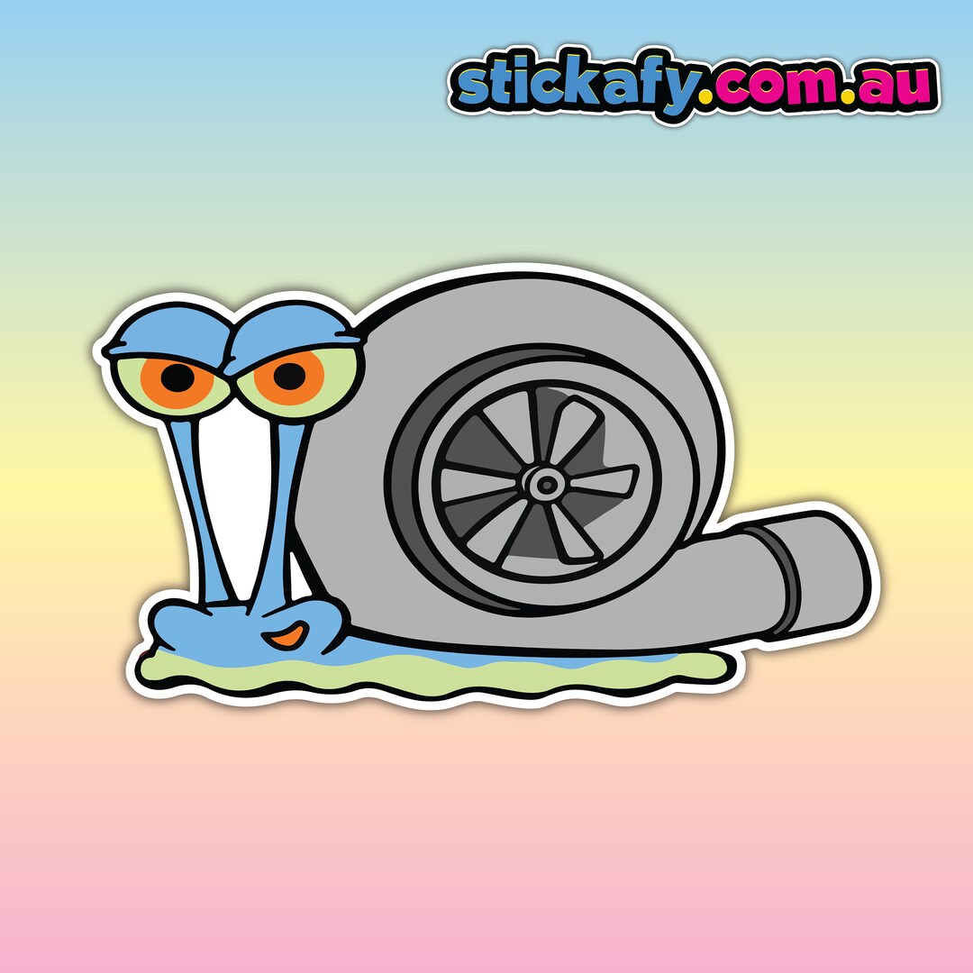Turbo Snail Sticker - Waterproof Vinyl Sticker | Aussie Funny Meme ...