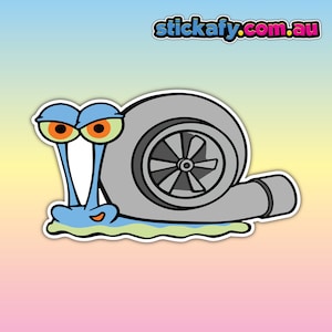 Turbo Snail Sticker - Waterproof Vinyl Sticker | Aussie Funny Meme ...