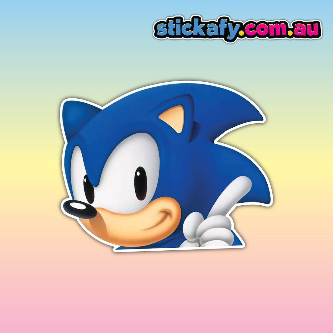 Sonic Sticker - Waterproof Vinyl Sticker | Aussie Funny Meme Bogan ...