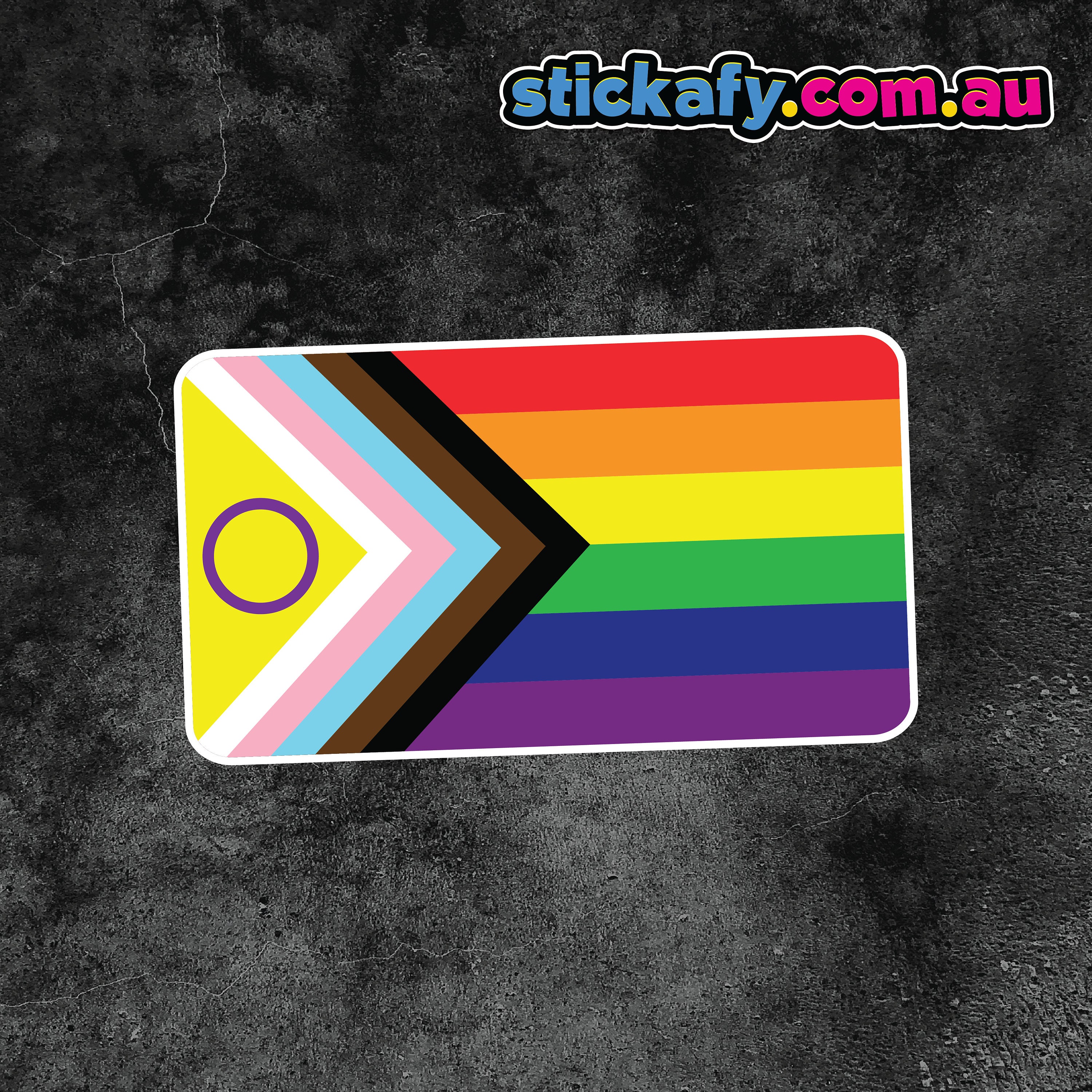 Progress Pride Flag Sticker Waterproof Vinyl Sticker Aussie Funny Meme ...