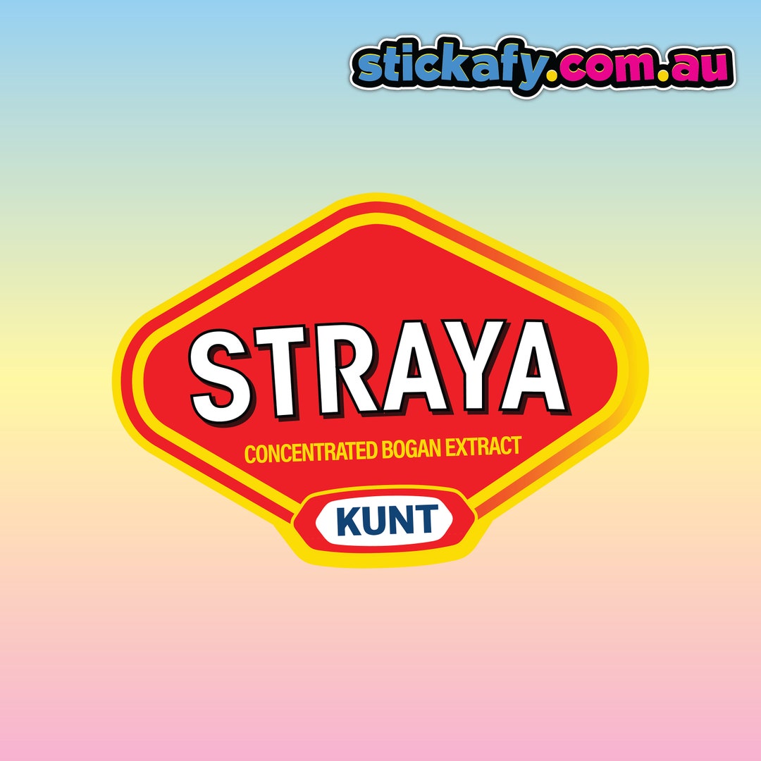 Vegemite Straya Sticker - Waterproof Vinyl Sticker | Aussie Funny Meme Bogan Australia 4x4 4WD ...