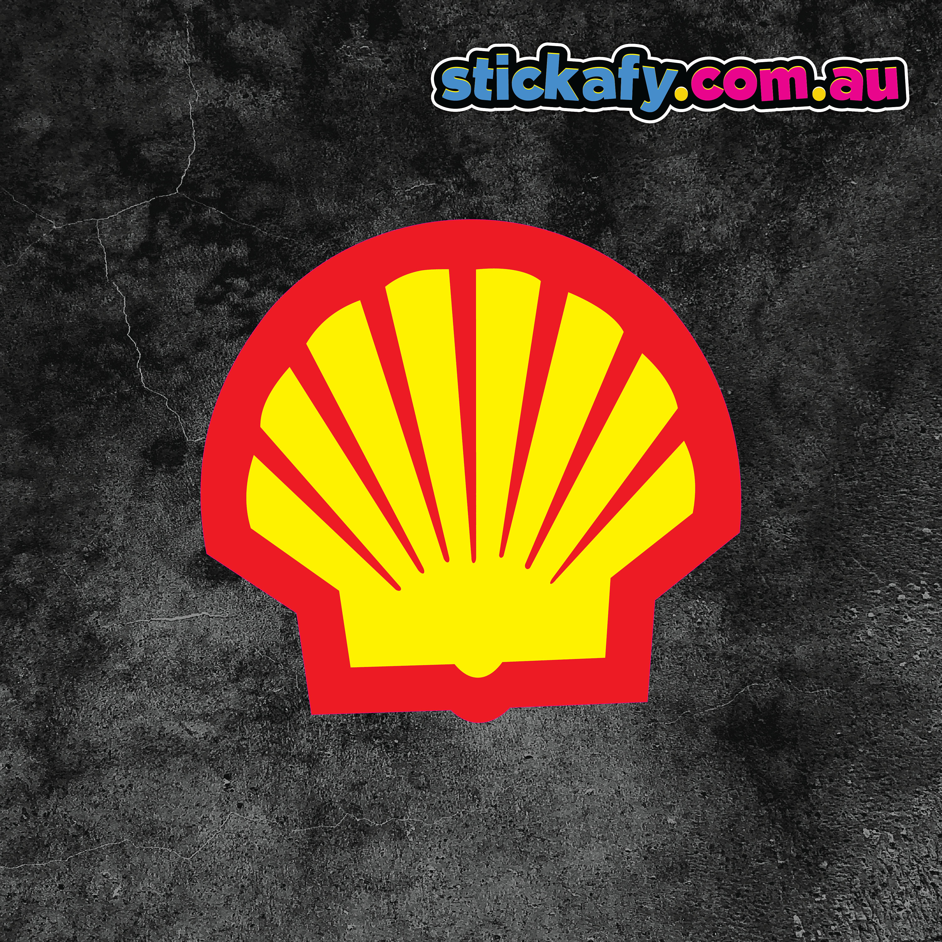 Shell Logo Sticker Waterproof Vinyl Sticker Aussie Funny Meme Bogan ...