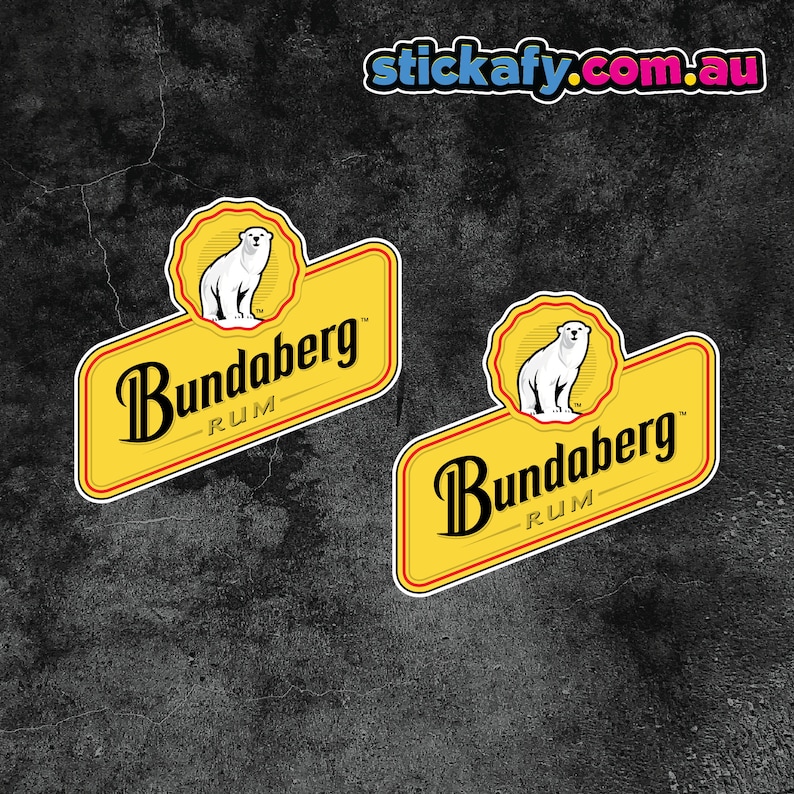 Bundaberg Rum 2 Stickers per Order Waterproof Vinyl Sticker Aussie ...