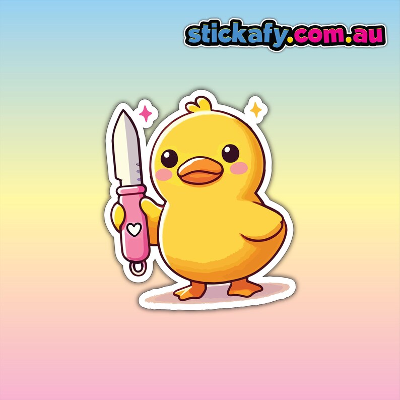 Duck With Knife Sticker Waterproof Vinyl Sticker Aussie Aboriginal ...