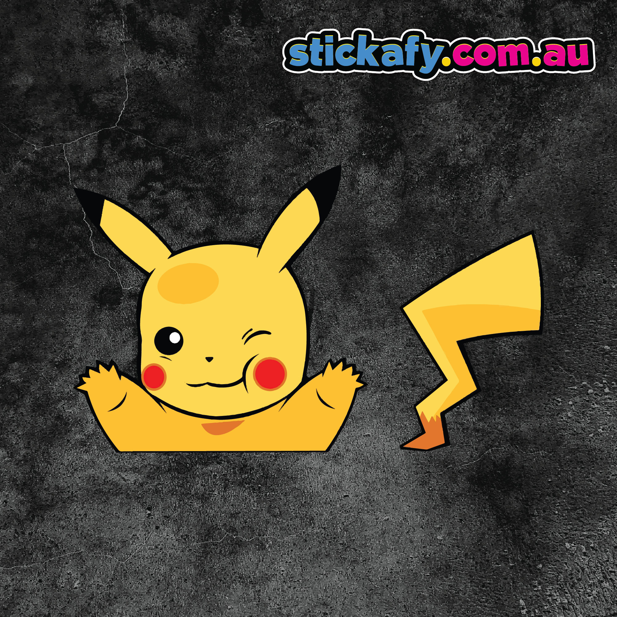 Pikachu Squished Sticker Waterproof Vinyl Sticker Aussie Funny Meme ...