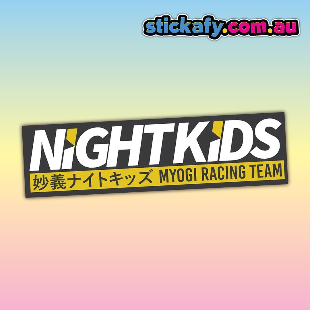 Night Kids Myogi Racing Team Sticker - Waterproof Vinyl Sticker ...