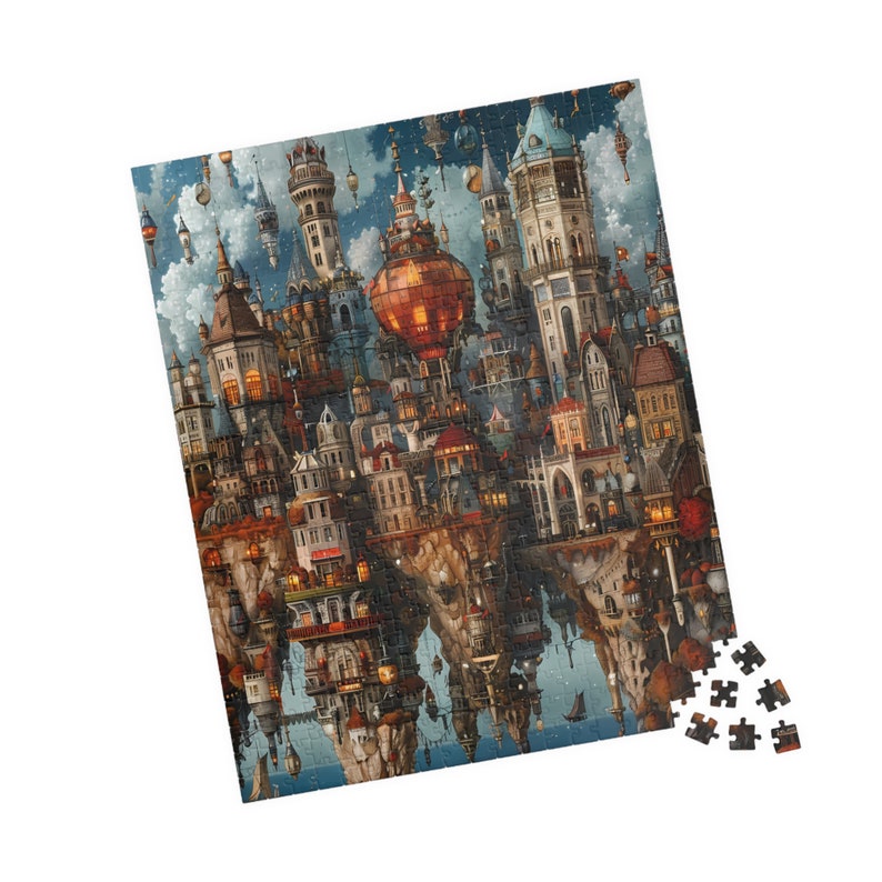 Puzzle, Whimsical Citadel: Amber Skylines Puzzle, Jigsaw Puzzles Adults ...