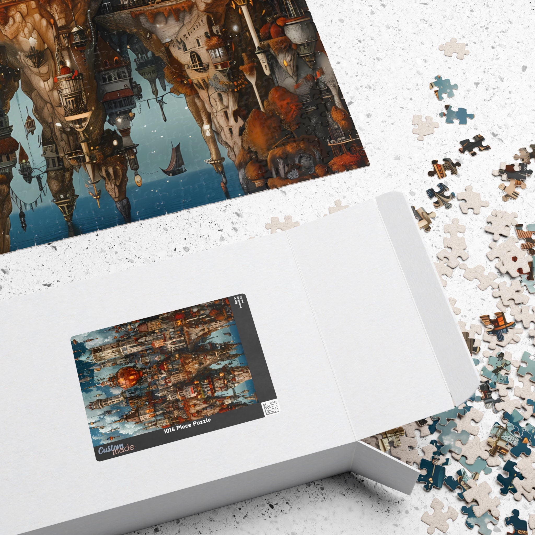 Puzzle, Whimsical Citadel: Amber Skylines Puzzle, Jigsaw Puzzles Adults ...