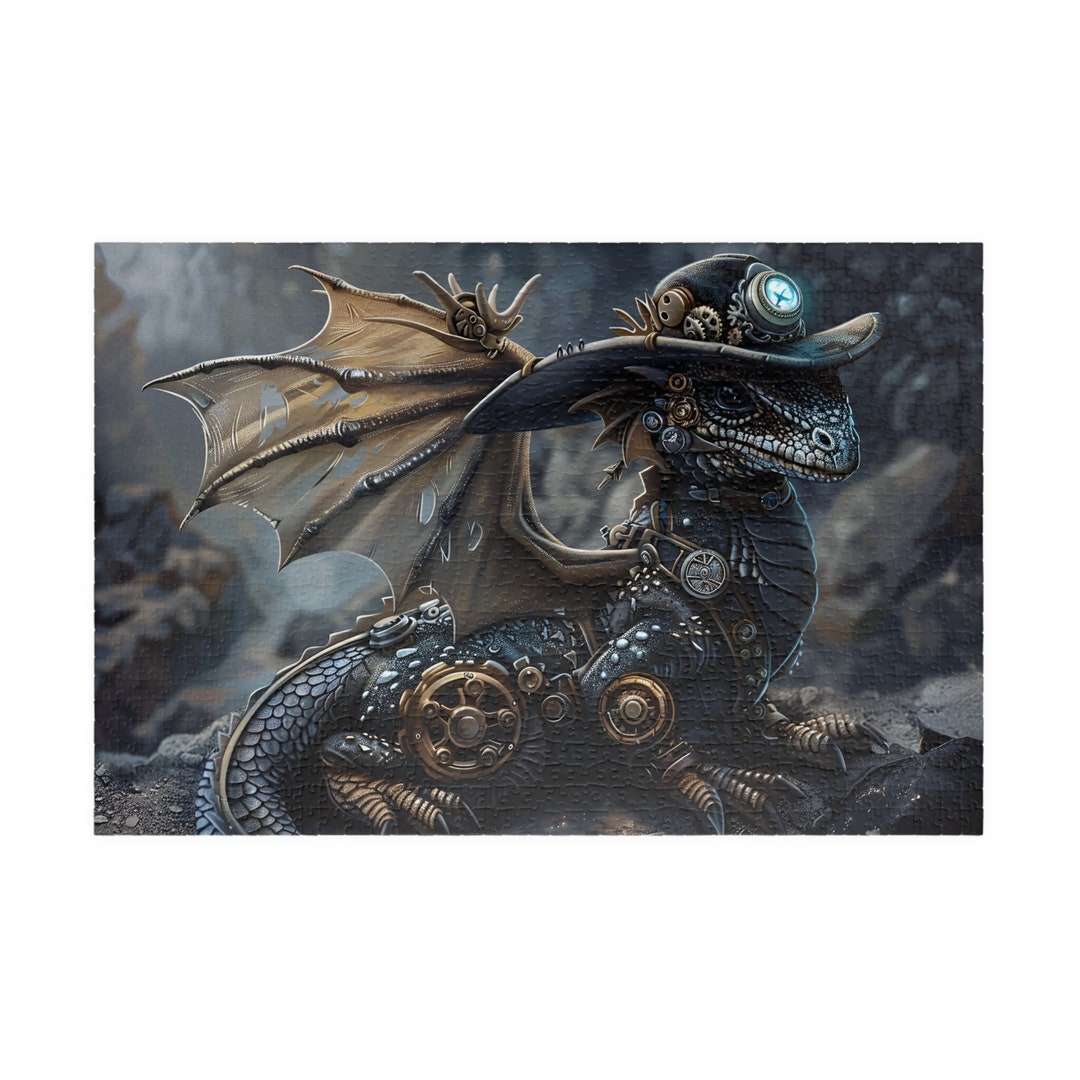 Puzzle, Cog & Crystal: Hyper-realistic Crystal Dragon Puzzle, Jigsaw ...