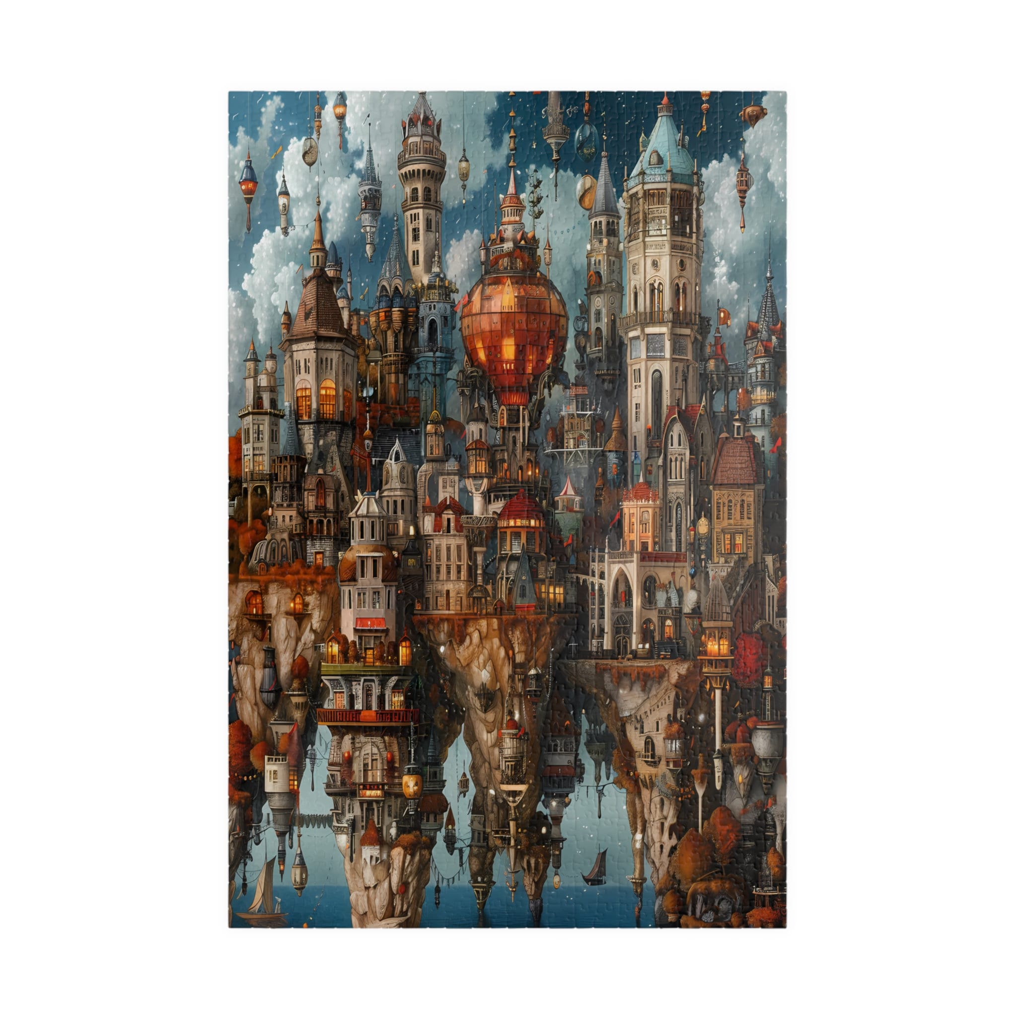 Puzzle, Whimsical Citadel: Amber Skylines Puzzle, Jigsaw Puzzles Adults ...