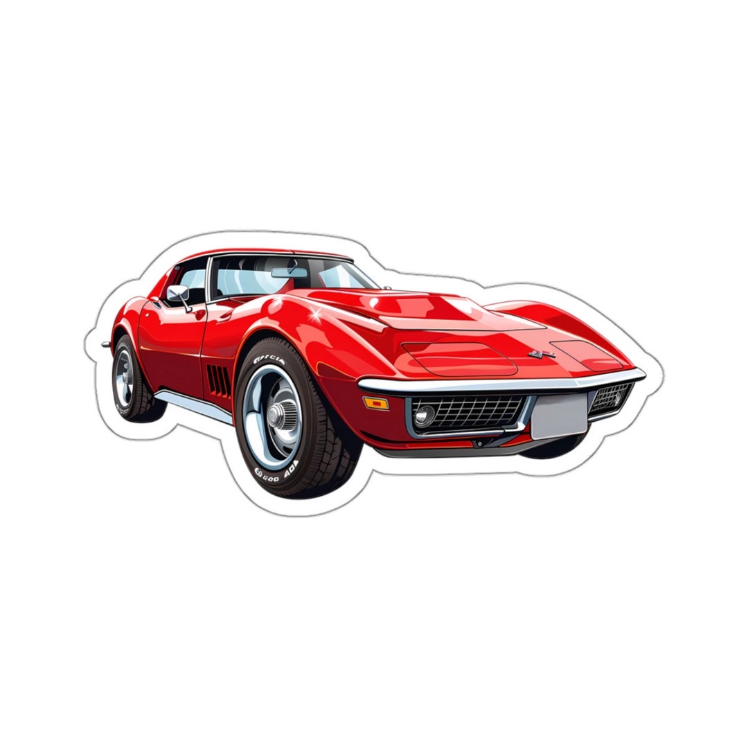 1969 Corvette Stingray Red Vinyl Sticker - Etsy