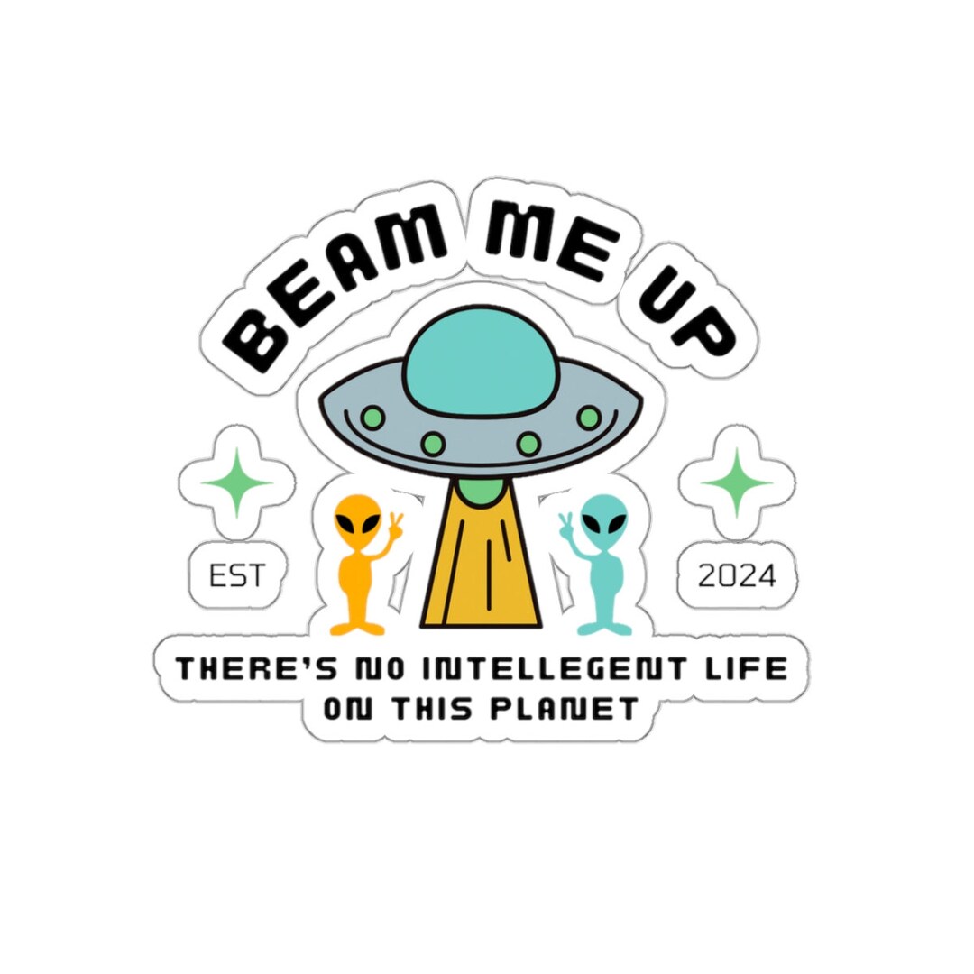 Beam Me UP Vinyl Sticker, Water Bottle Sticker, Vinyl Decals, Custom ...