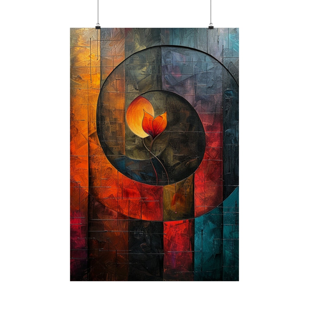 Abstract Flower Poster - Etsy