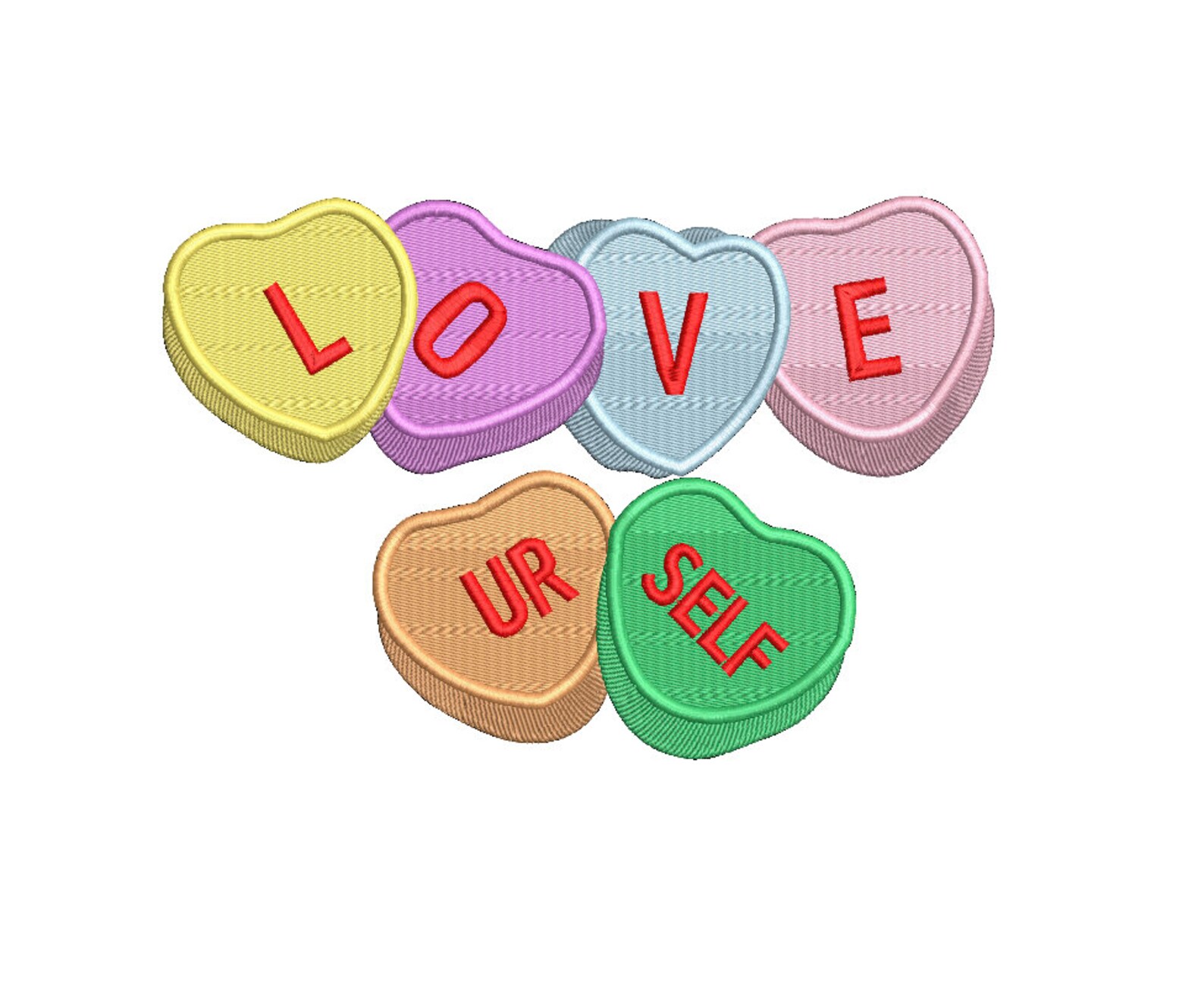 Love Embroidery Design for T Shirt Love Candy Heart for Friend Gift for ...