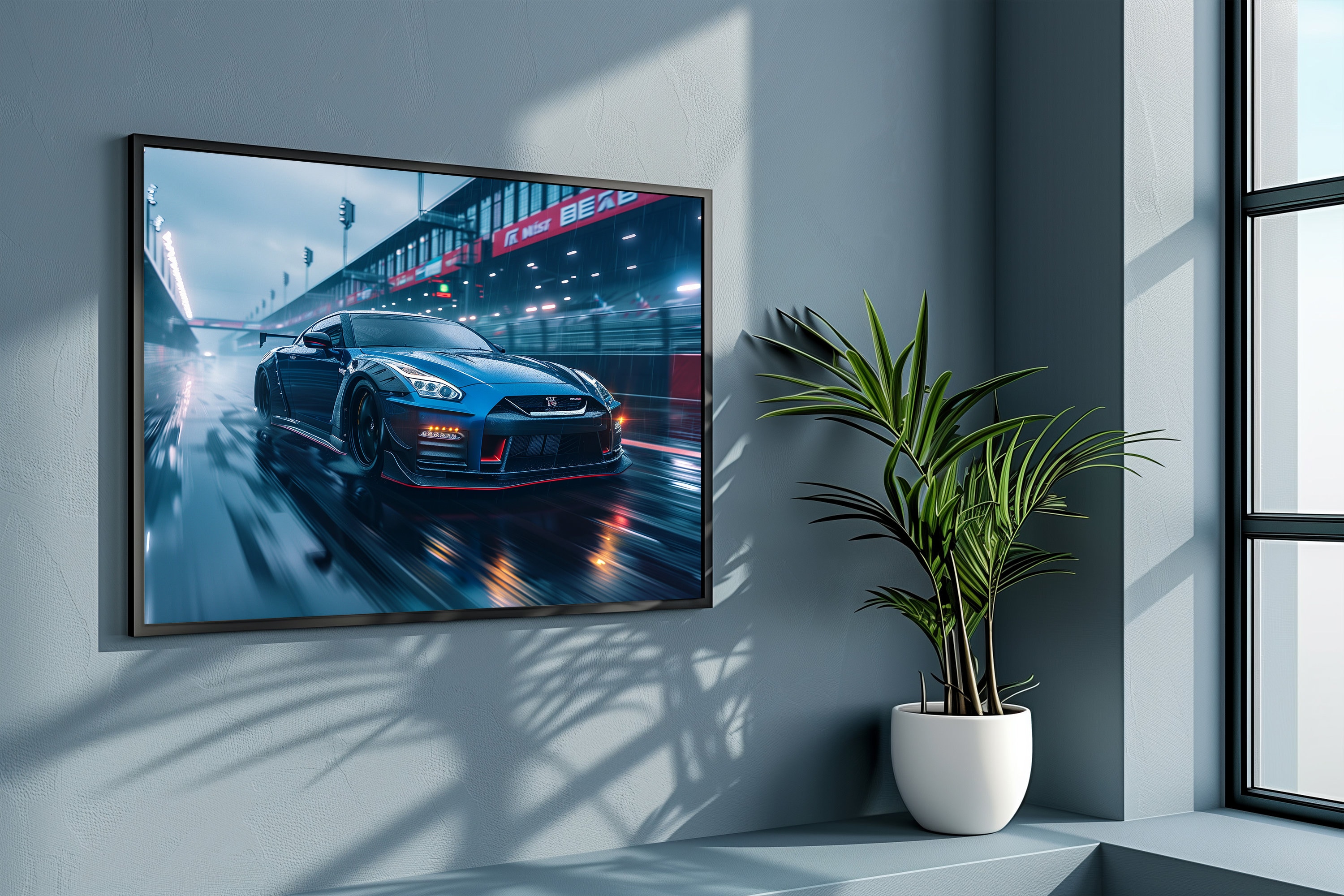 Nissan GTR R35: Racing Car Poster Carculture Wallart Print JDM Sports ...