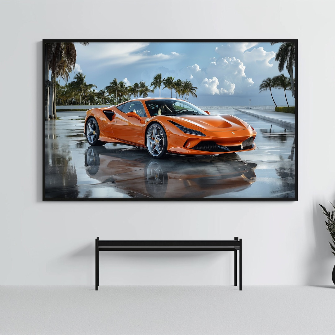 Digital Ferrari F8 Tributo Poster Hyper Car Art Print Digital Download ...