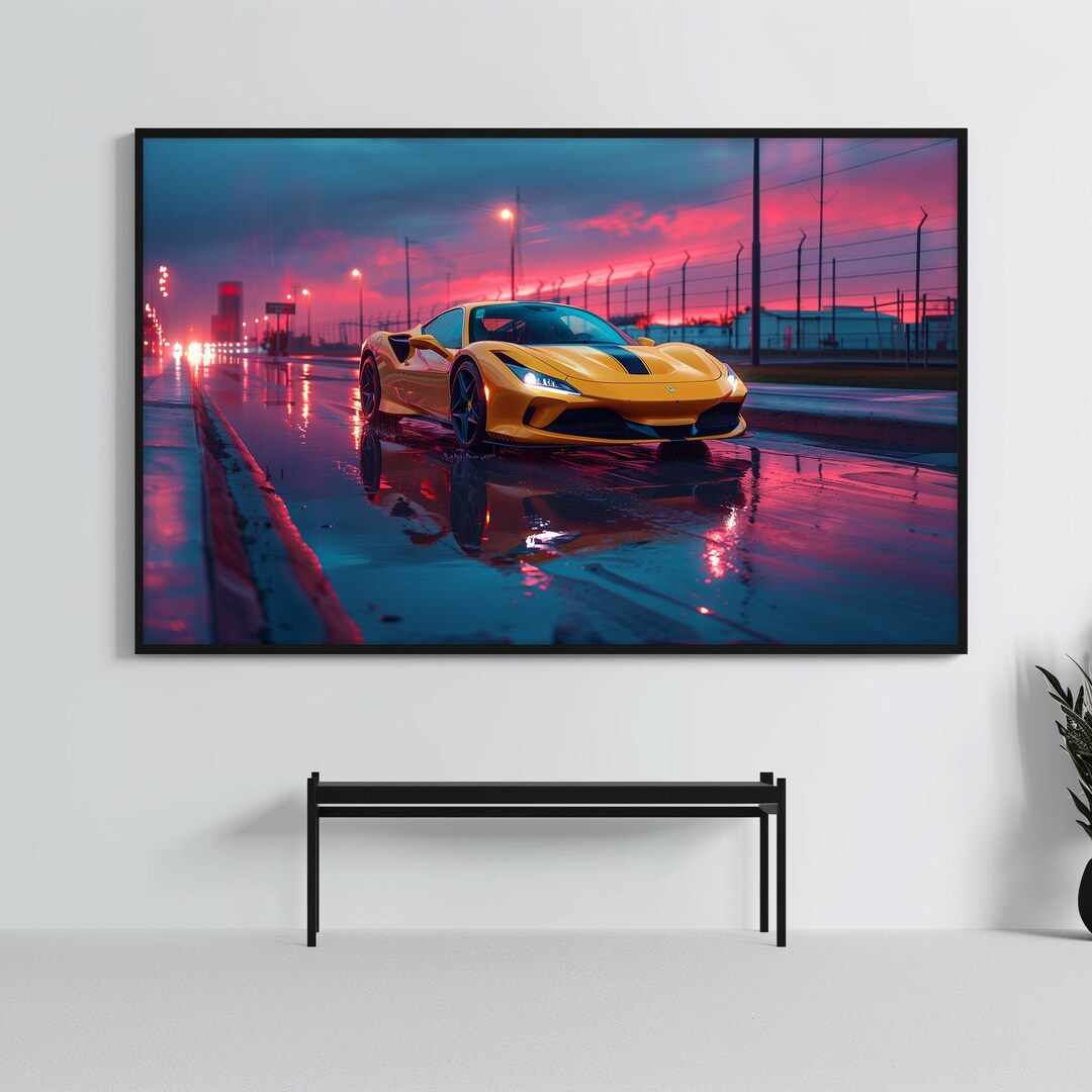 Digital Ferrari F8 Tributo Poster Hyper Car Art Print Digital Download ...