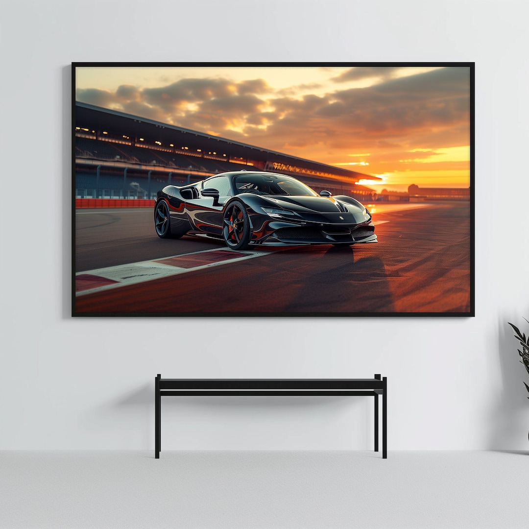 Digital Ferrari SF90 Stradale Poster | Hyper Car Art Print | Digital ...