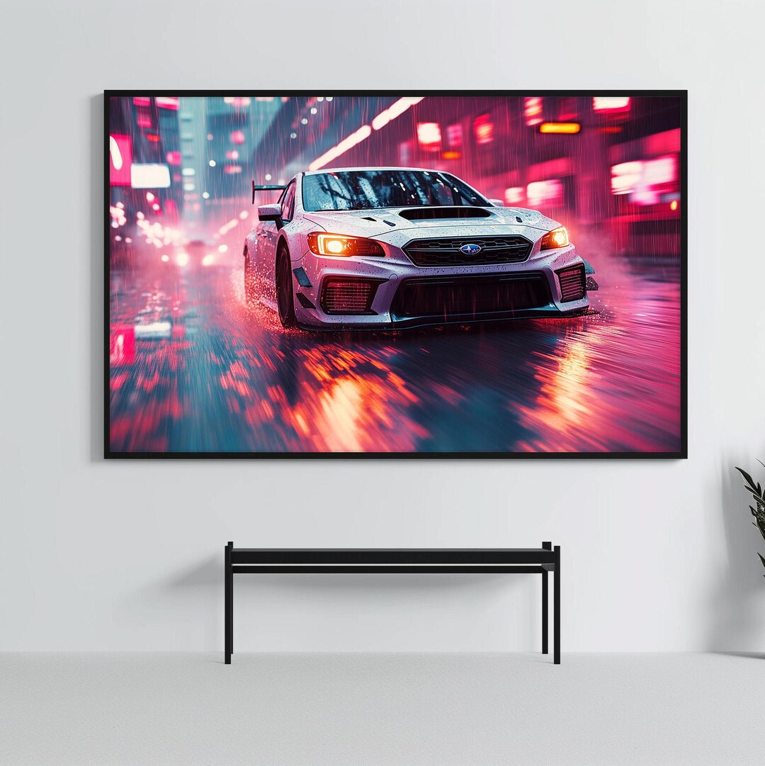 Subaru WRX Sti: Racing Car Poster | Carculture Wallart Print | Jdm ...