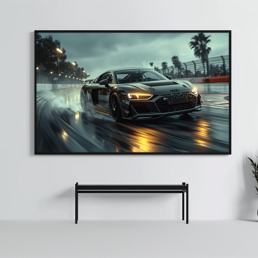 Digital Audi R8: Classy Sports Car Poster | Carculture Wallart Print ...